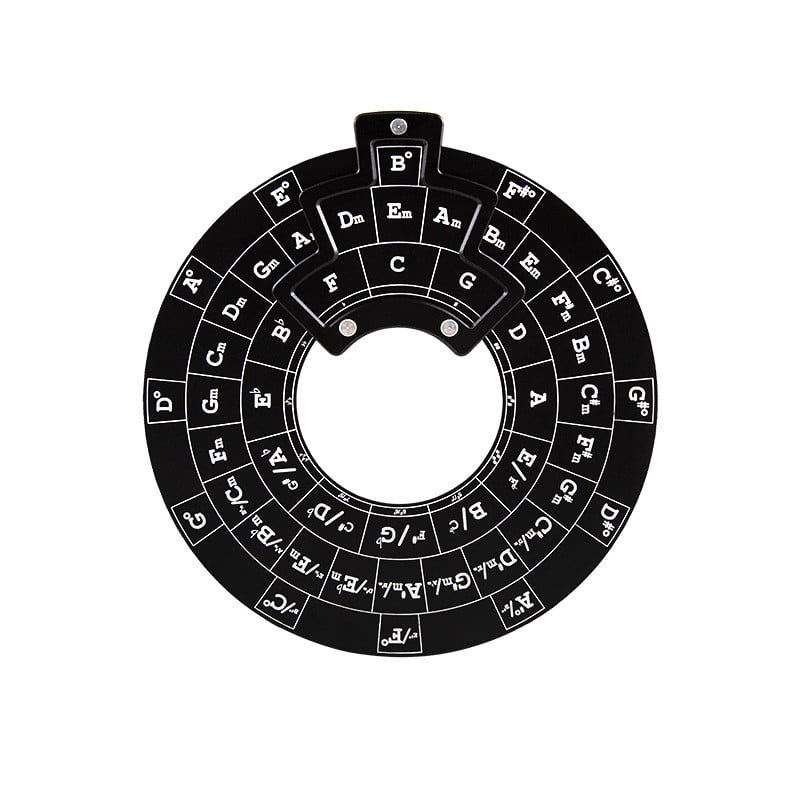 Circle of Fifths Wheel Metal Melody Tool with Guitar Chord Chart Music ...