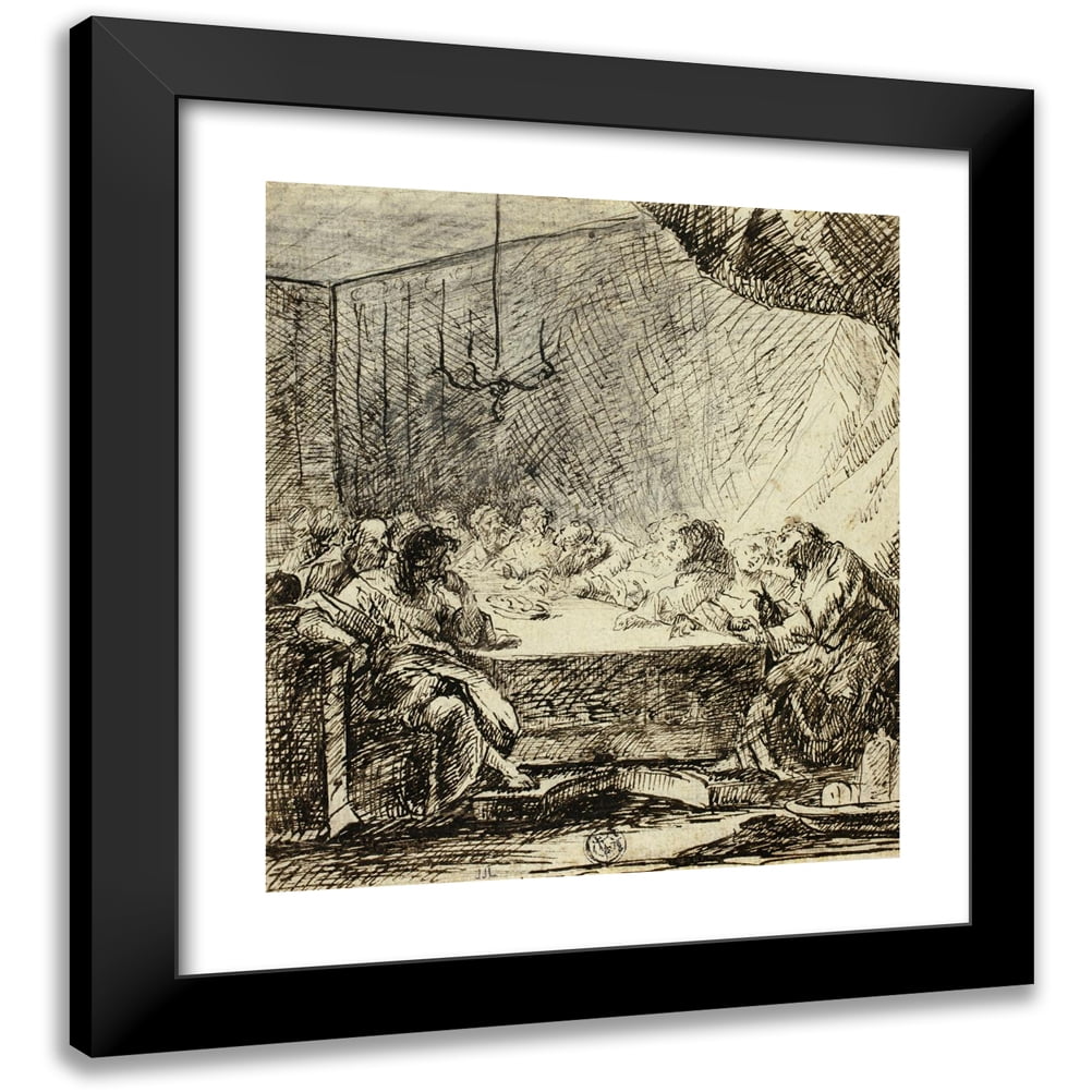 Circle of Franz Anton Maulbertsch 12x14 Black Modern Framed Museum Art ...