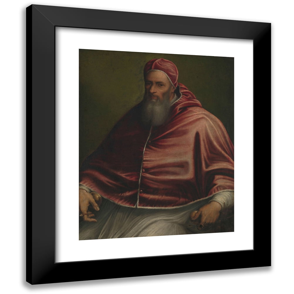 Circle of Girolamo Sicciolante 12x14 Black Modern Framed Museum Art ...