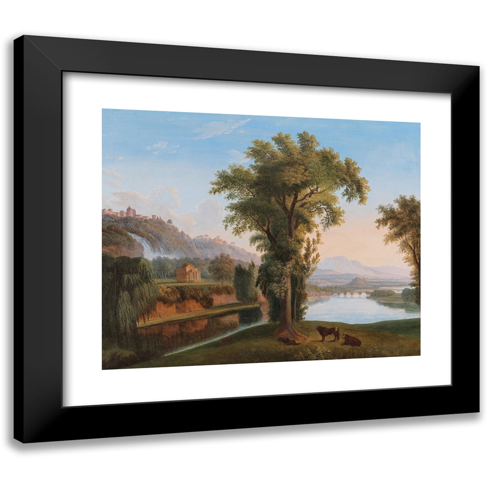 Circle of Jacob Philipp Hackert 14x12 Black Modern Framed Museum Art ...