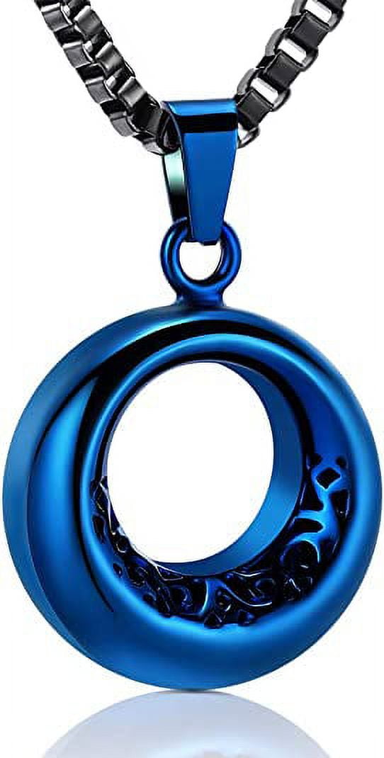 Circle of Life Urn Necklace for Ashes Stainless Steel Eternity Keepsake ...