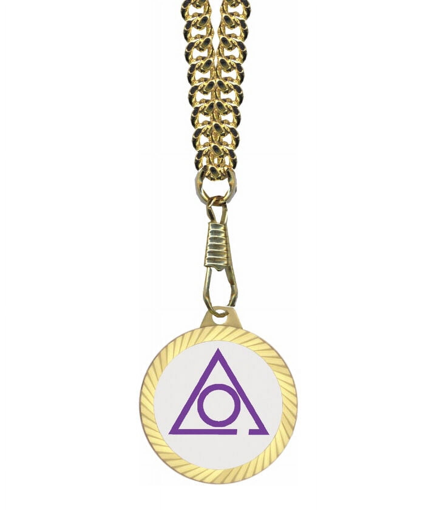 Circle of Perfection Masonic Round Gold Color Rimmed Classic Style ...