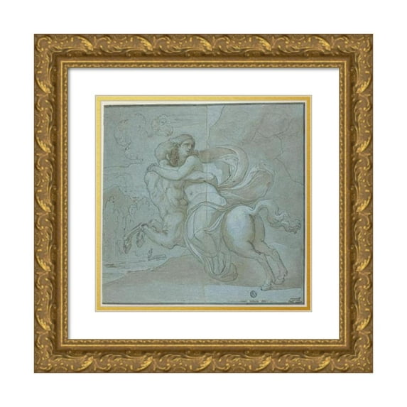 Circle of Vincenzo Camuccini 12x12 Gold Ornate Wood Frame and Double Matted Museum Art Print ...