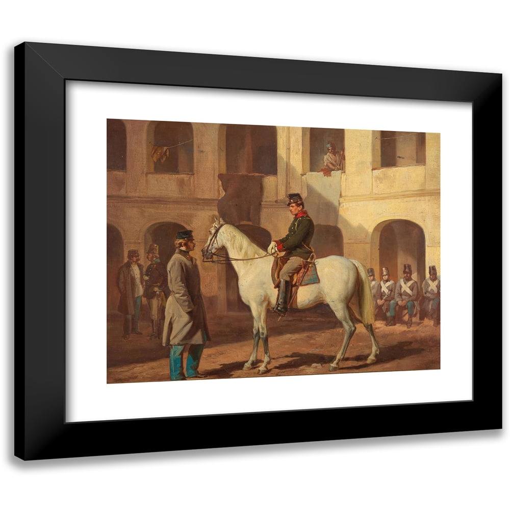 Circle of Wilhelm Richter 14x12 Black Modern Framed Museum Art Print ...