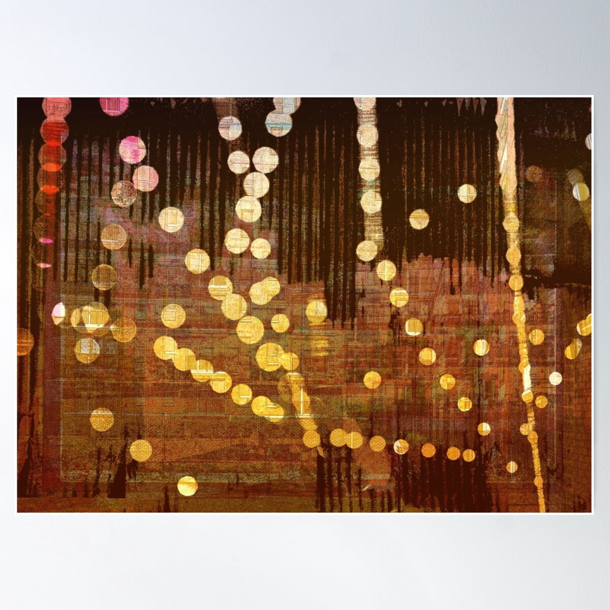 Circles And Light Poster Wall Art, Modern Wall Decor For Living Room ...