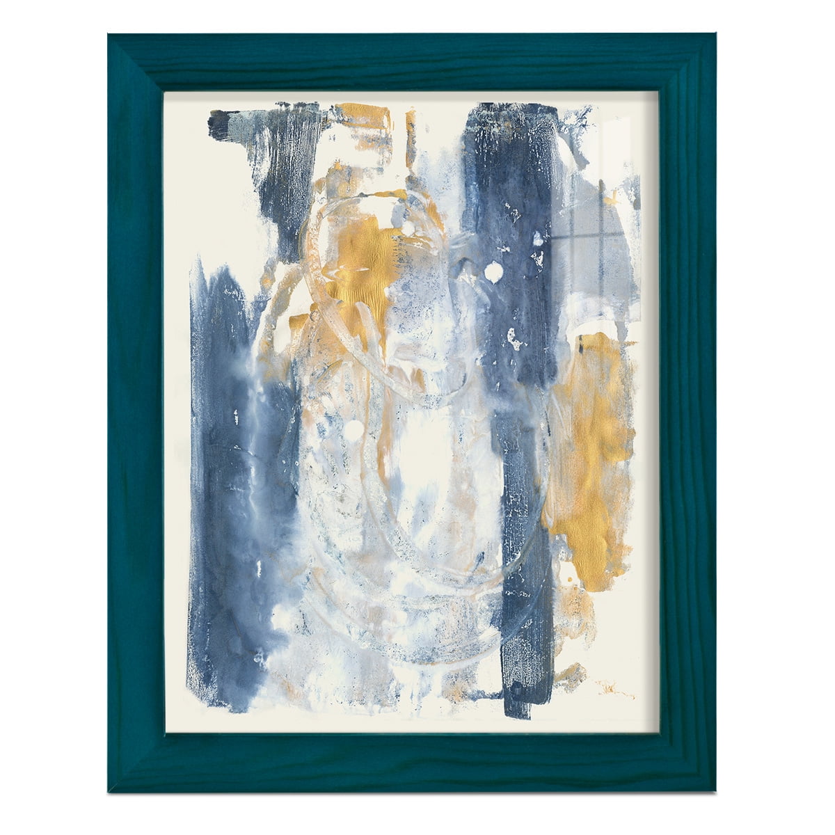 Circles & Dream II - Framed Print w/glass - Ocean Blue - Walmart.com