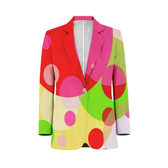 Circles In Vibrant Colors Mens Suits Shawl Collar Slim Fit Suit Mens ...