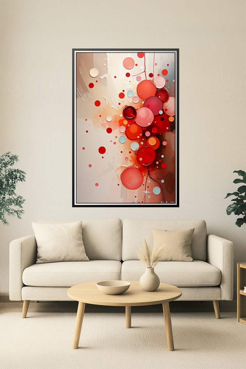 Circles in Bloom – Abstract Geometric Color Burst Poster 【Rolled Canvas ...