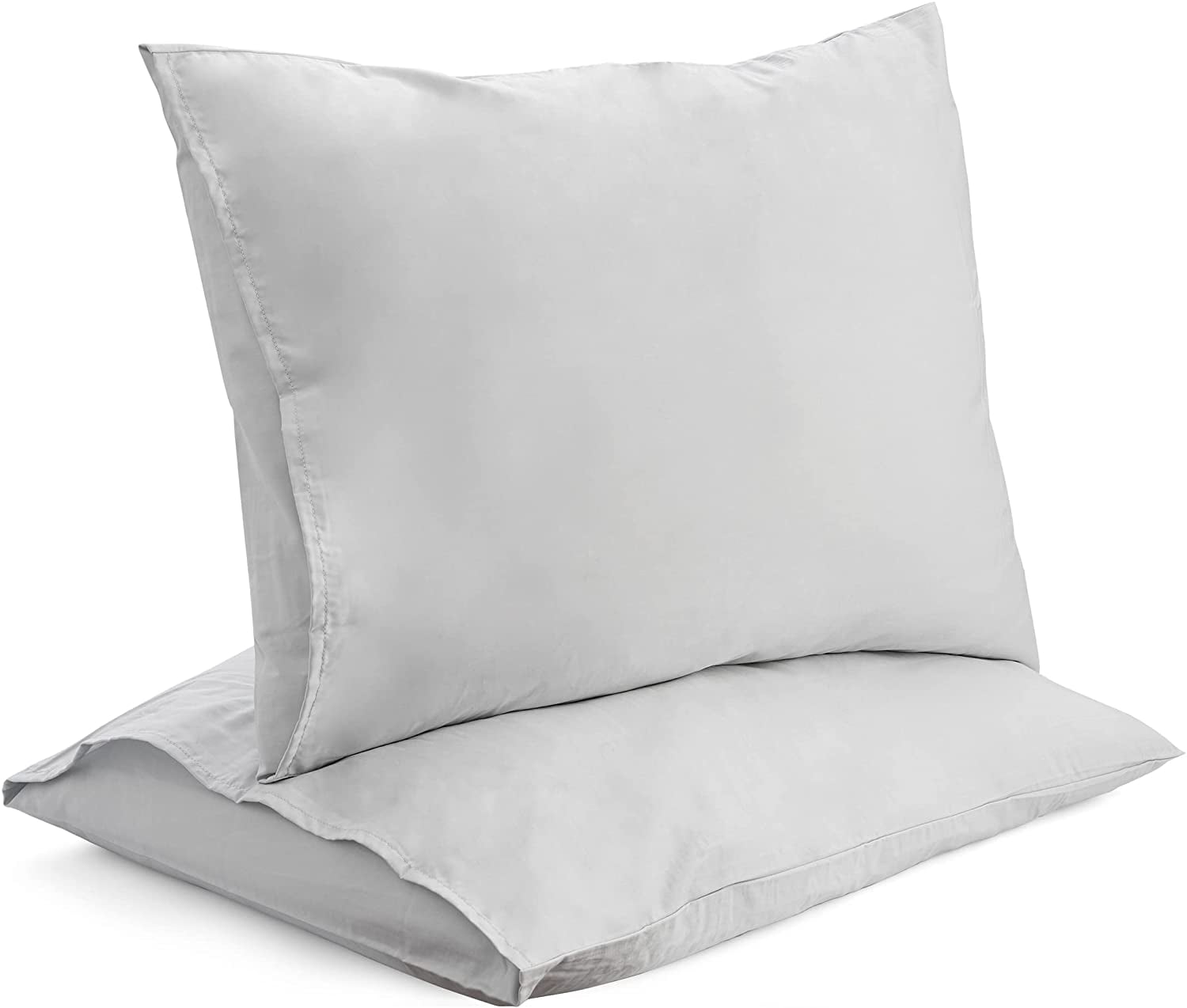 CirclesHome Pillow Cases Queen Size - Light Gray Pillow Covers - Poly ...