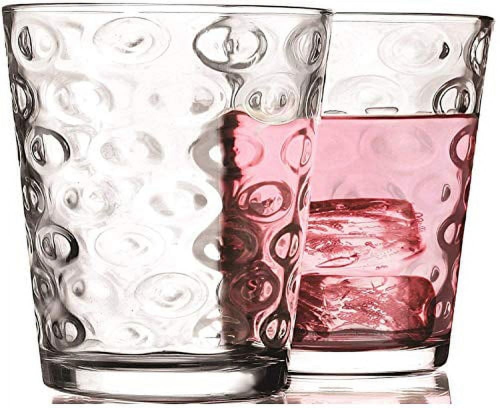 Circleware Circles Juice Drinking Glasses, 4 piece Set, Heavy Base ...