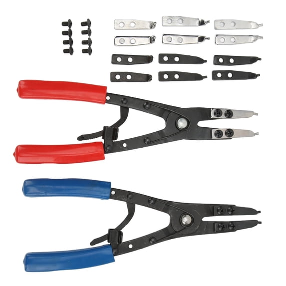 Circlip Pliers Internal External Snaps Rings Plier with Ratchet Locking ...