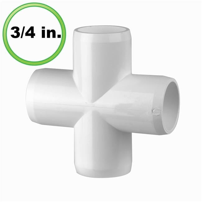 Circo 0.75 in. 4-Way x PVC Fitting Cross - Furniture Grade - Walmart.com