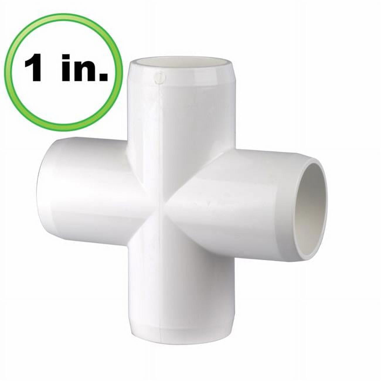 Circo 1 in. 4-Way x PVC Fitting Cross - Furniture Grade - Walmart.com