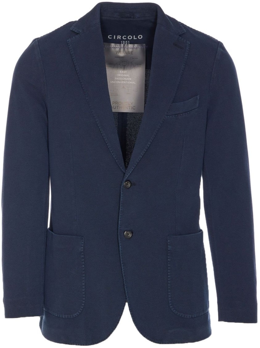 Circolo 1901 Blue Tailored Blazer With Notch Lapel (Men's) - Walmart.com
