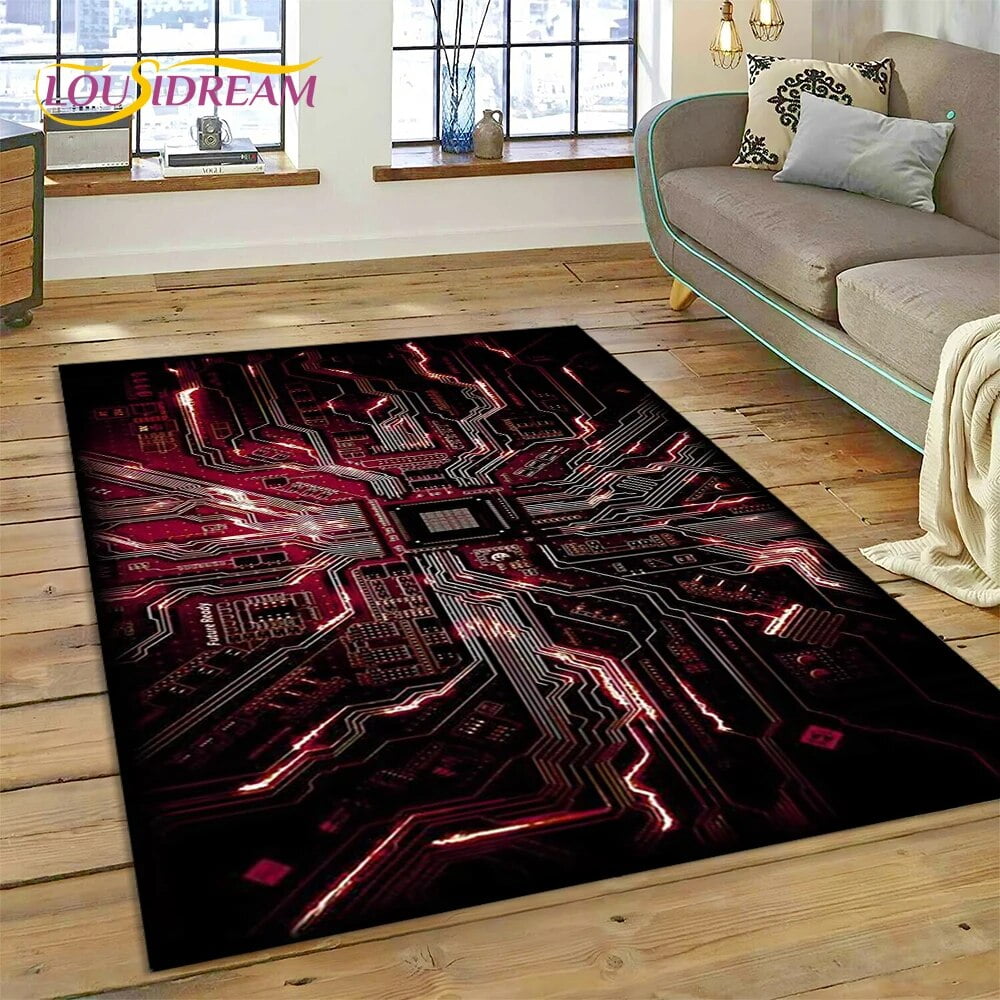Circuit Board Chip Carpet CPU PCB Rug for Home Living Room Bedroom Sofa ...