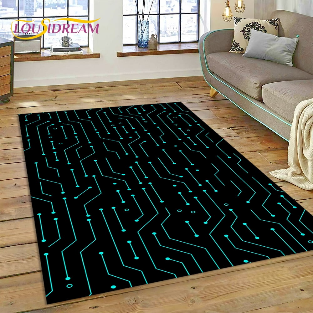 Circuit Board Chip Carpet CPU PCB Rug for Home Living Room Bedroom Sofa ...