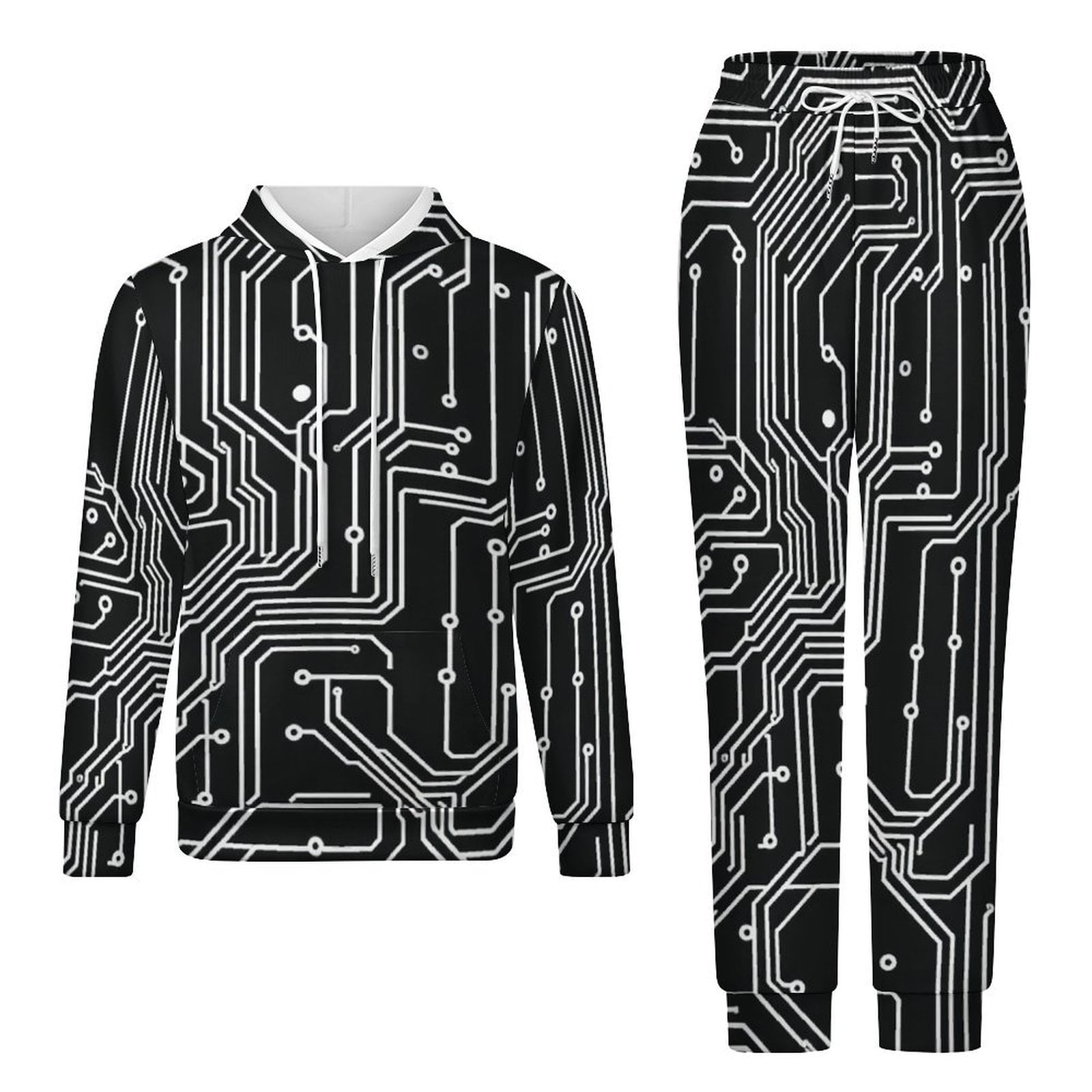 Circuit Board Design(11) Hoodie And Pants Set Tracksuit Men Women ...