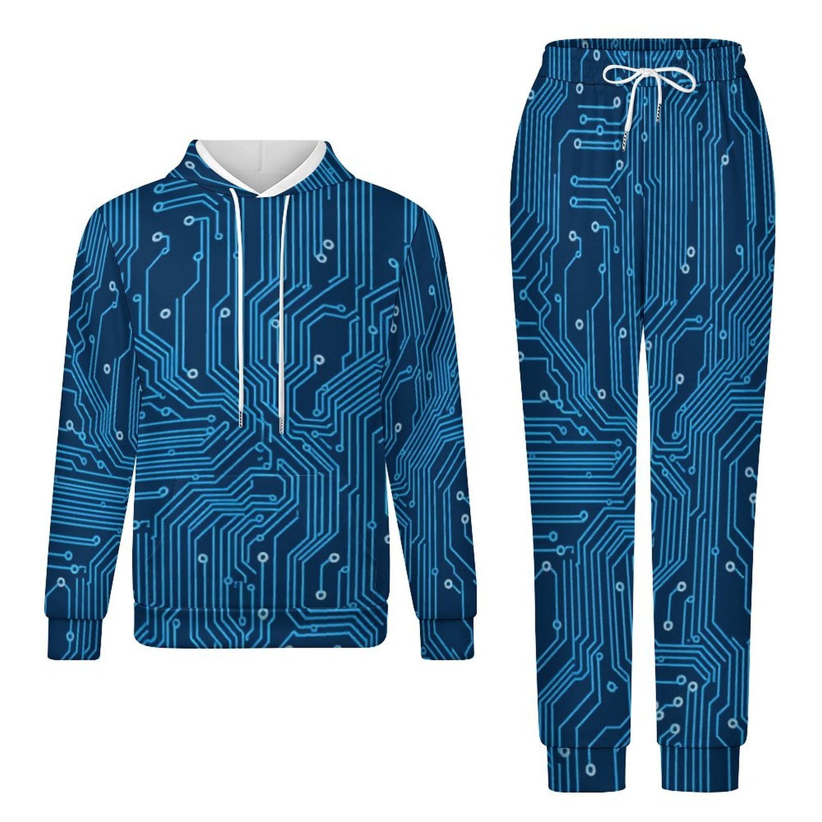 Circuit Board Design(5) Hoodie And Pants Set Tracksuit Men Women ...