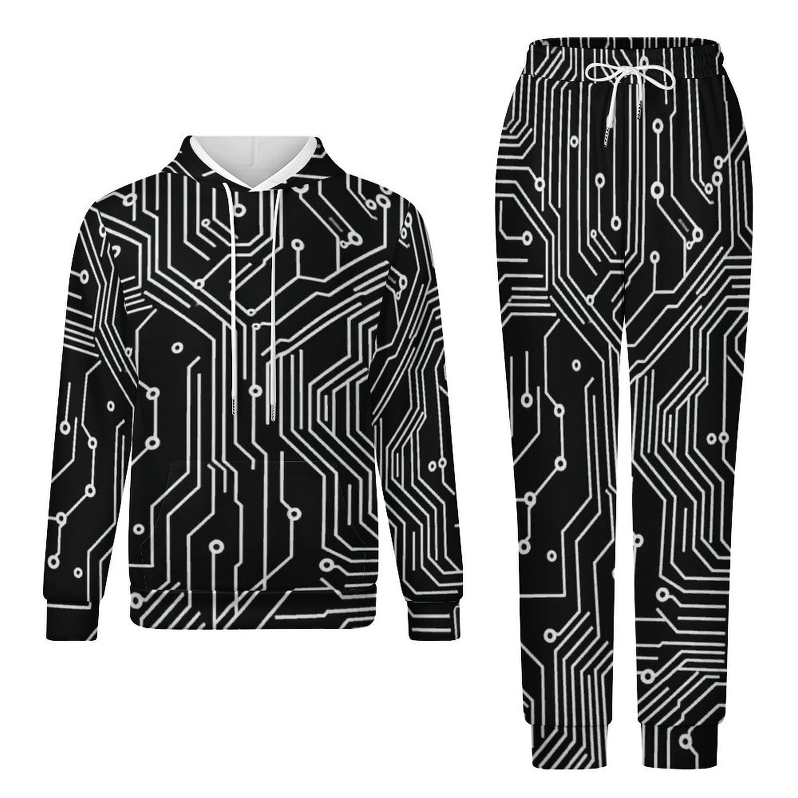 Circuit Board Design(9) Hoodie Pant Suits Men Women Hooded Sweatshirts ...