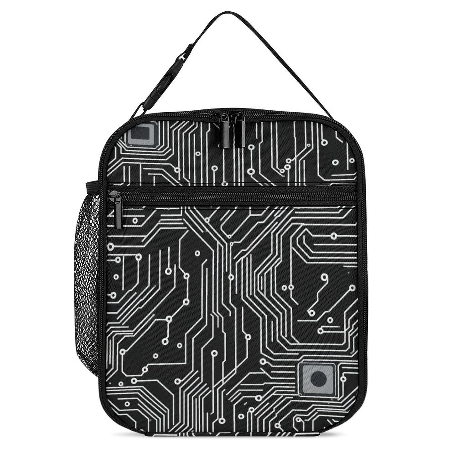 Circuit Board Design Lunch Bag Women Portable Bento Box for Outdoor ...