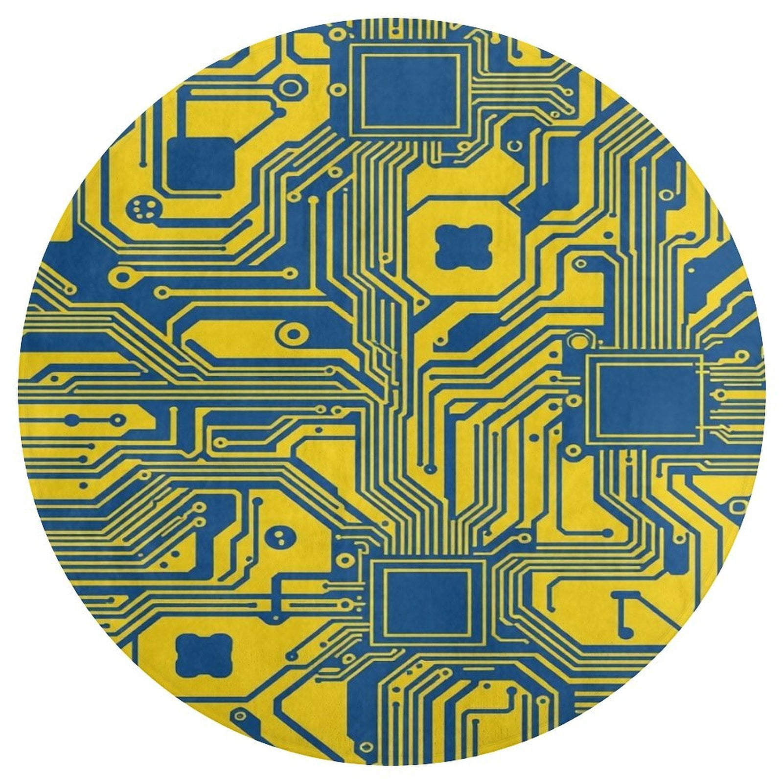 Circuit Board Design Round Carpets Living Room Sofa Coffee Table Rug ...
