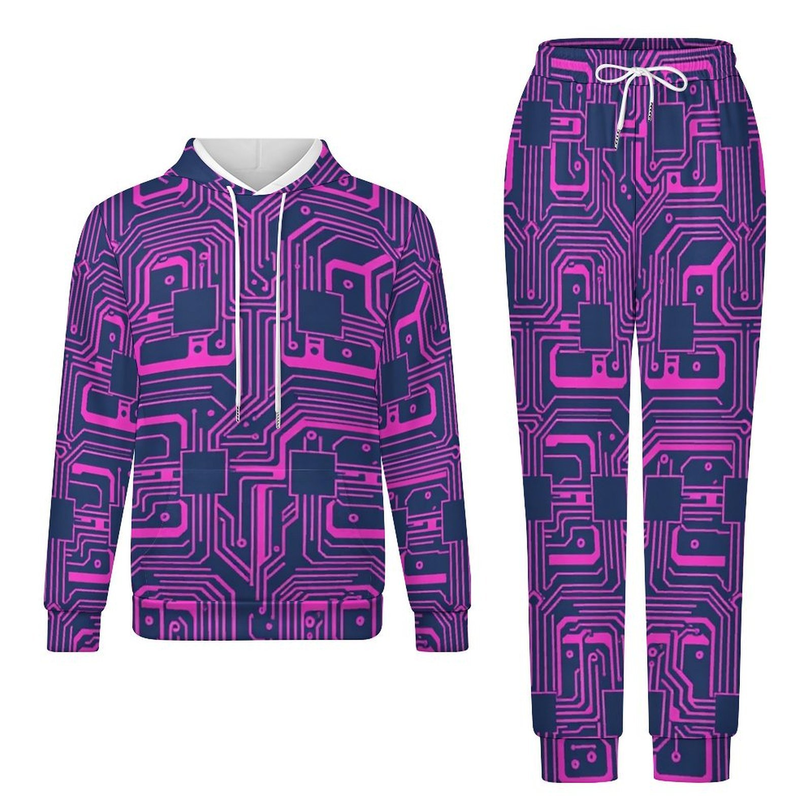 Circuit Board Pattern(3) Hoodie And Pants Set Tracksuit Men Women ...