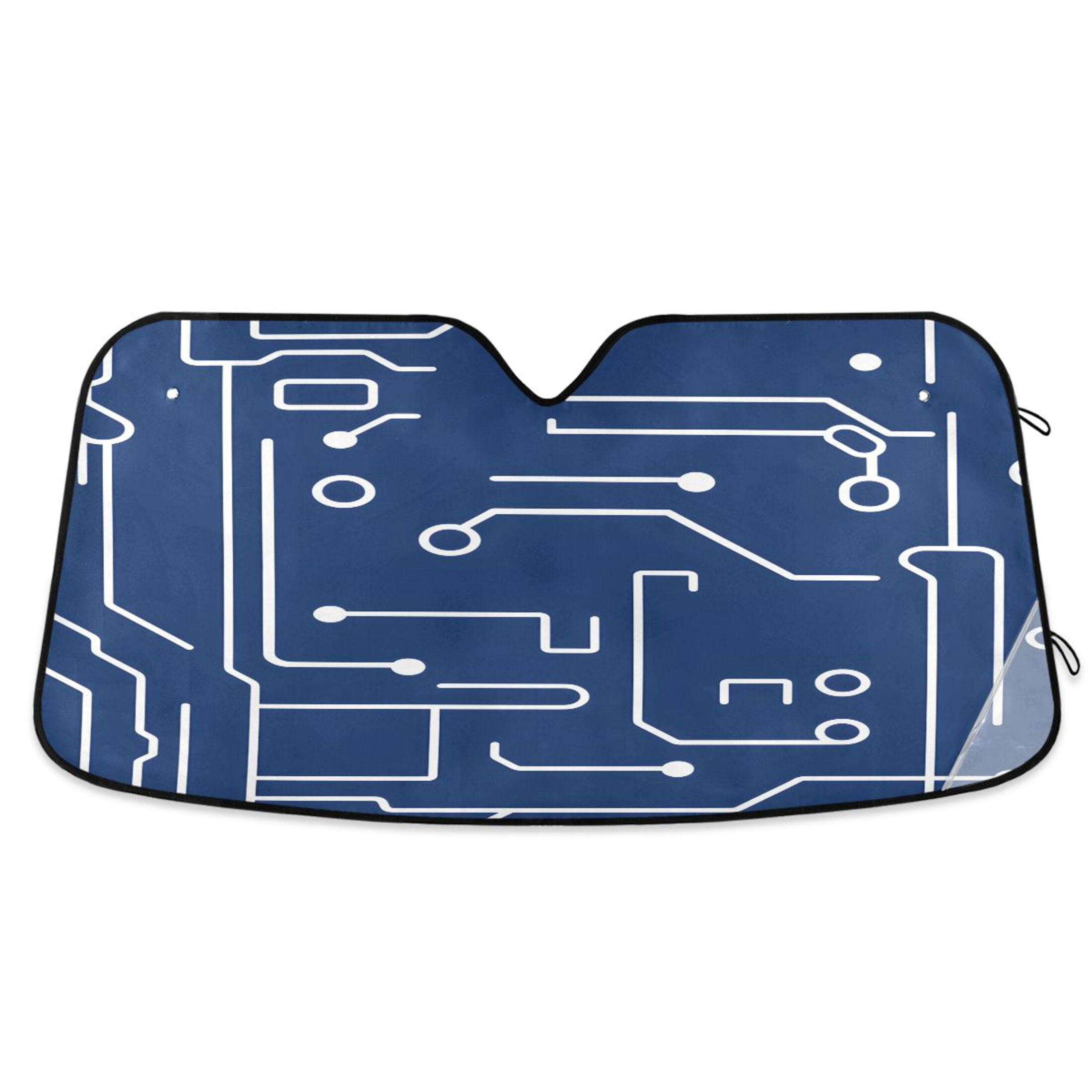 Circuit Board Pattern Automobile Sunshade 57x31.5in Aluminum Foil 4 ...