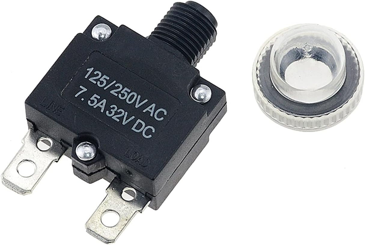 Circuit Breaker 1PCS Thermal Switch Overload Protector Push Button 6A ...