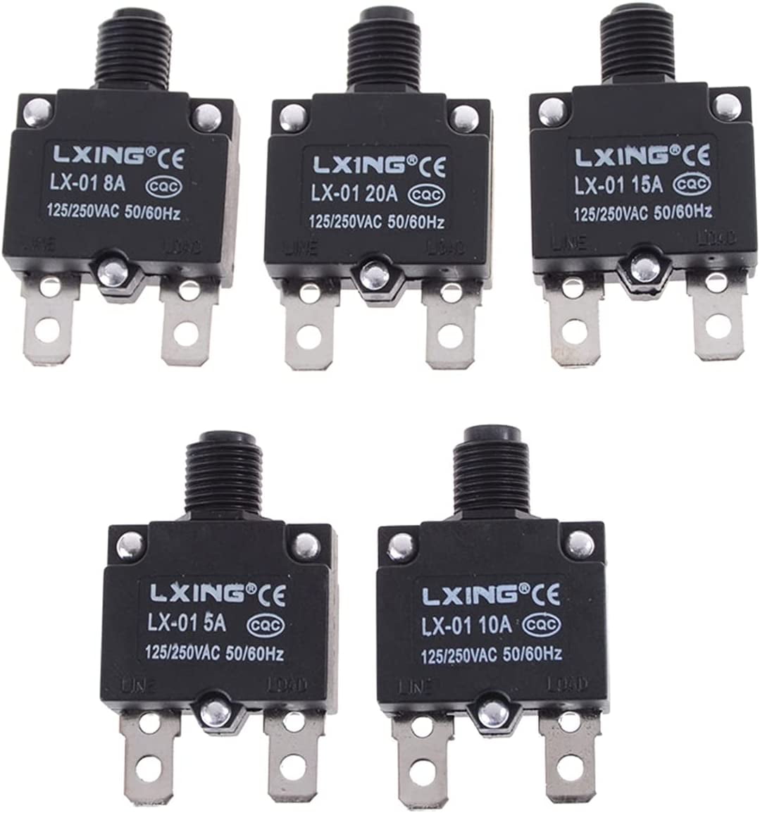 Circuit Breaker 1pc, New Overload Switch Terminals 2 Pin Thermal Switch ...