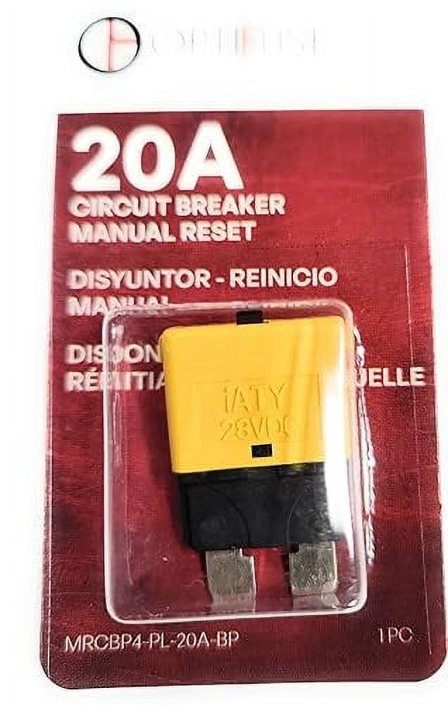 Circuit Breaker 20 AMP Automotive Type(1PC) (Plugs in Like an ATC Blade ...