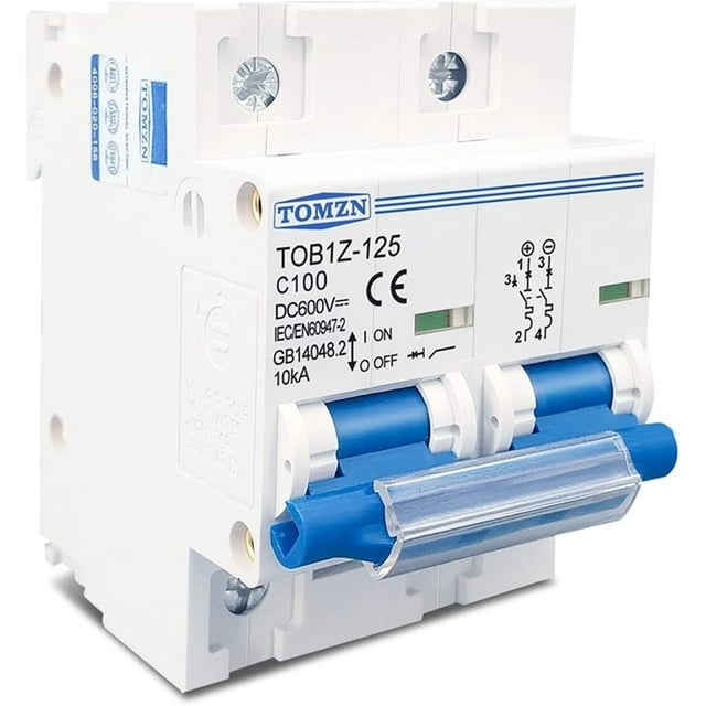 Circuit Breaker 2P 100A 80A 125A DC MCB 600V Circuit Breaker for PV ...