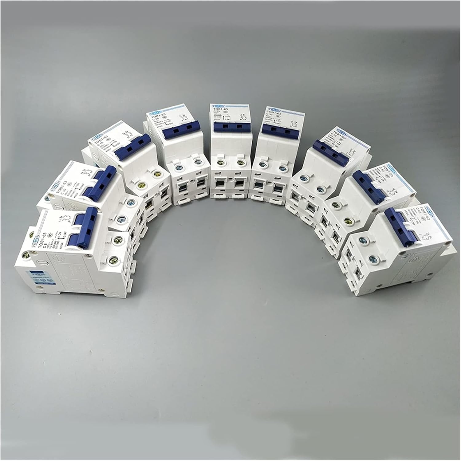 Circuit Breaker 2P AC MCB TOB1-63 C Type 230/400V~ 50HZ/60HZ Mini ...