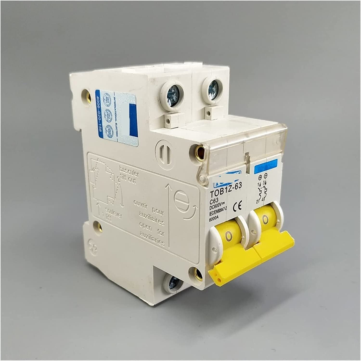 Circuit Breaker 2P DC 600V Circuit Breaker MCB C Curve Single Pole ...