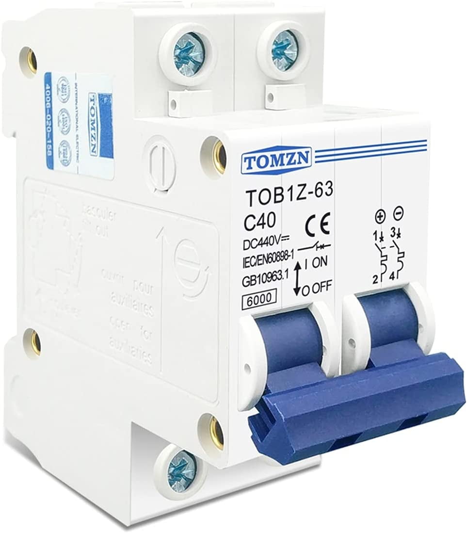 Circuit Breaker 2P DC MCB 6KA 440V Mini Circuit Breaker 3A 6A 10A 16A 20A 25A 32A 40A 50A 63A ...