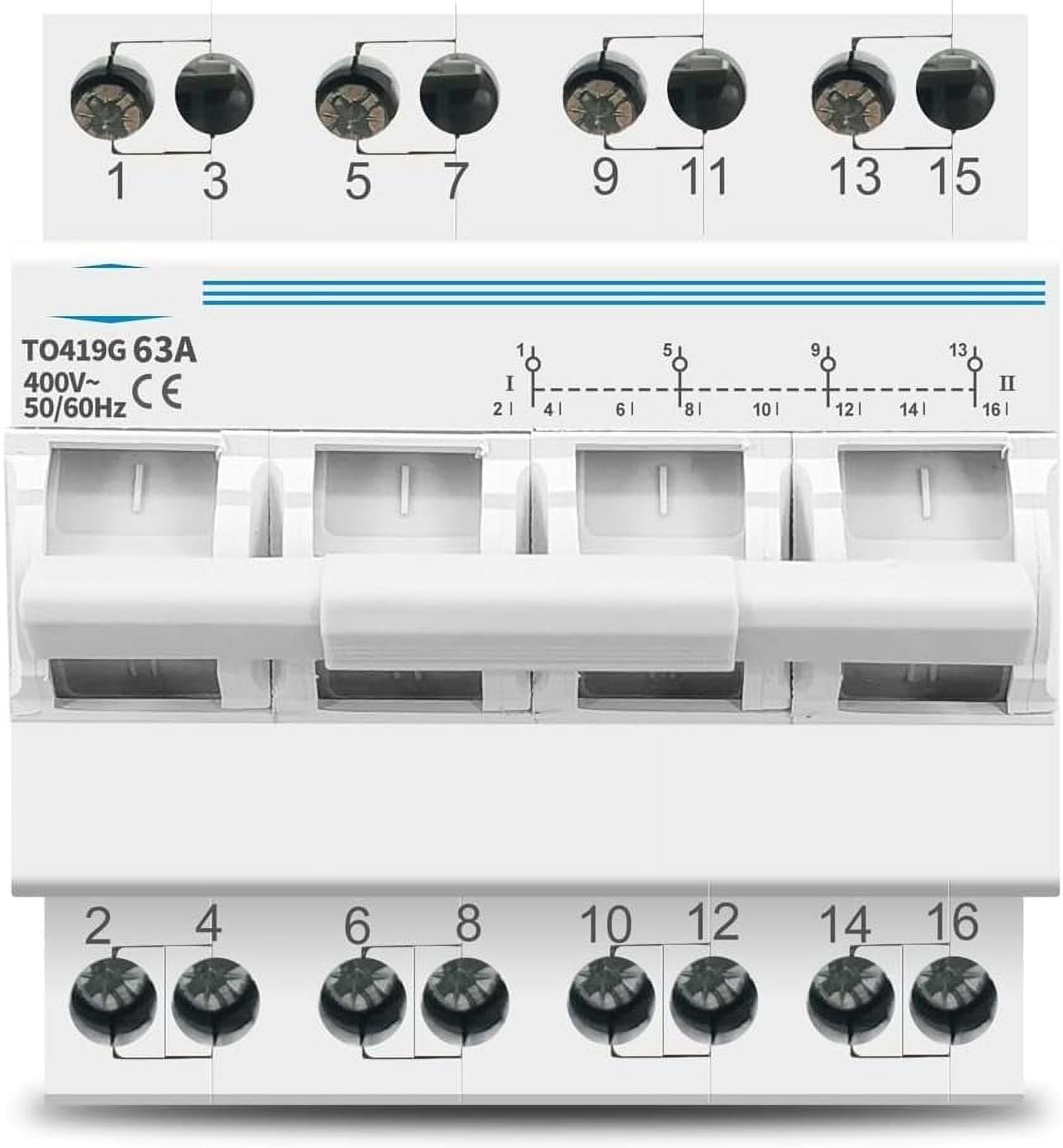 Circuit Breaker 4P 63A 3 Phase MTS Dual Power Manual Transfer Isolating ...