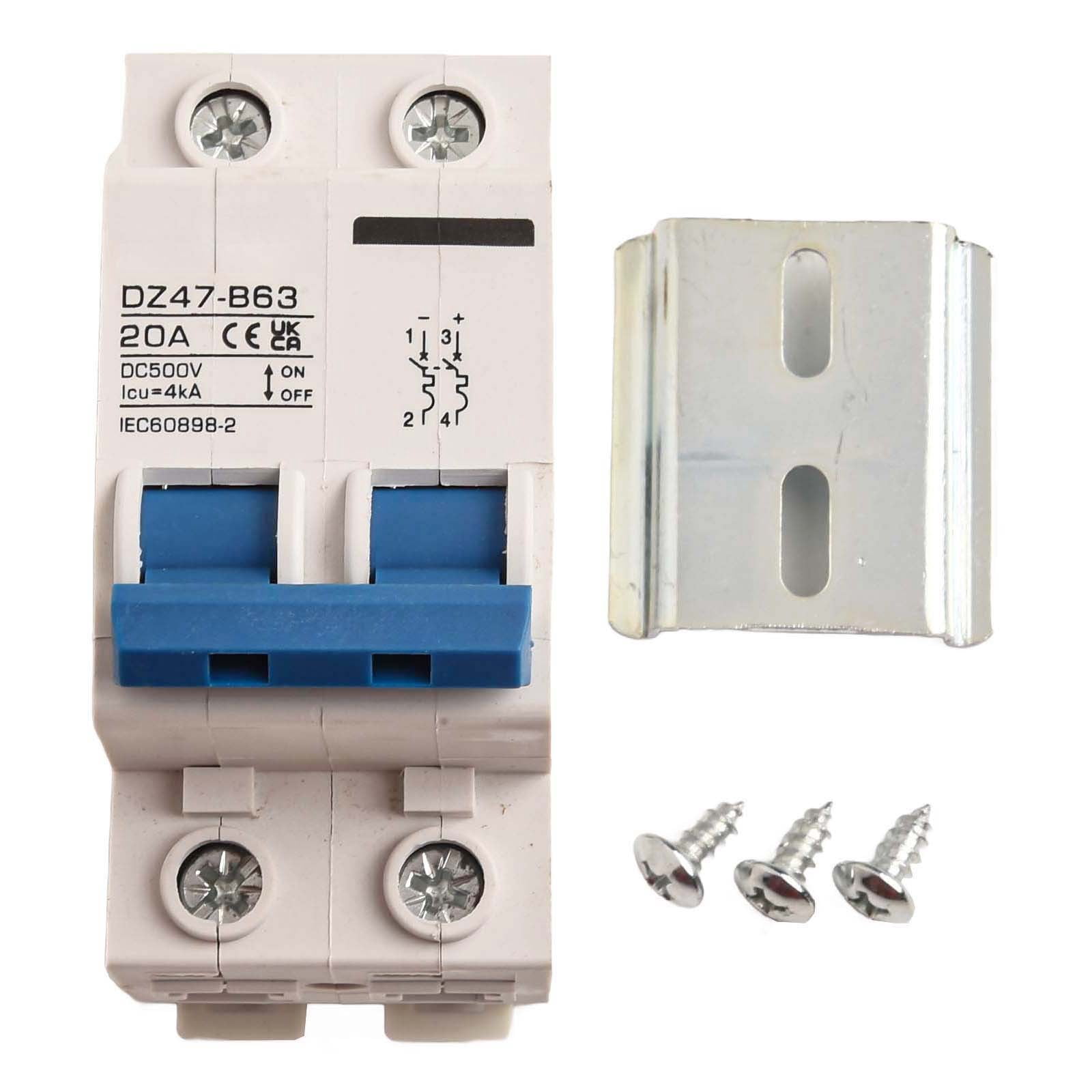 Circuit Breaker 4pcs/set 6/10/16/20/25/32/40/50/63Amp DC Photovoltaic ...