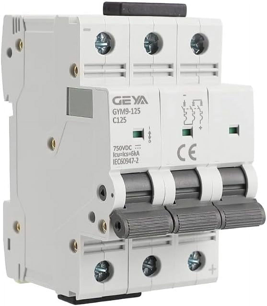 Circuit Breaker 8 0a 100a 125a 6ka 3p 750VDC Mini Circuit Breaker Din ...