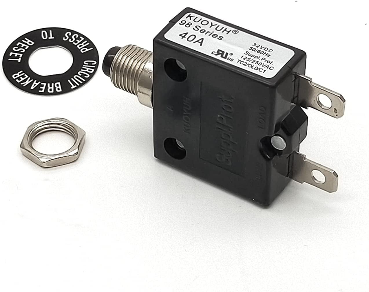 Circuit Breaker 98 Series 40A Manual Reset Thermal Overload Protector ...