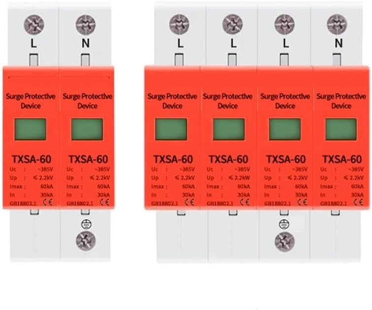 Circuit Breaker AC SPD.DIN Rail 2. 0ka 40ka 30ka 60ka 2p 4p 385V House Lightning Surge Arrester ...