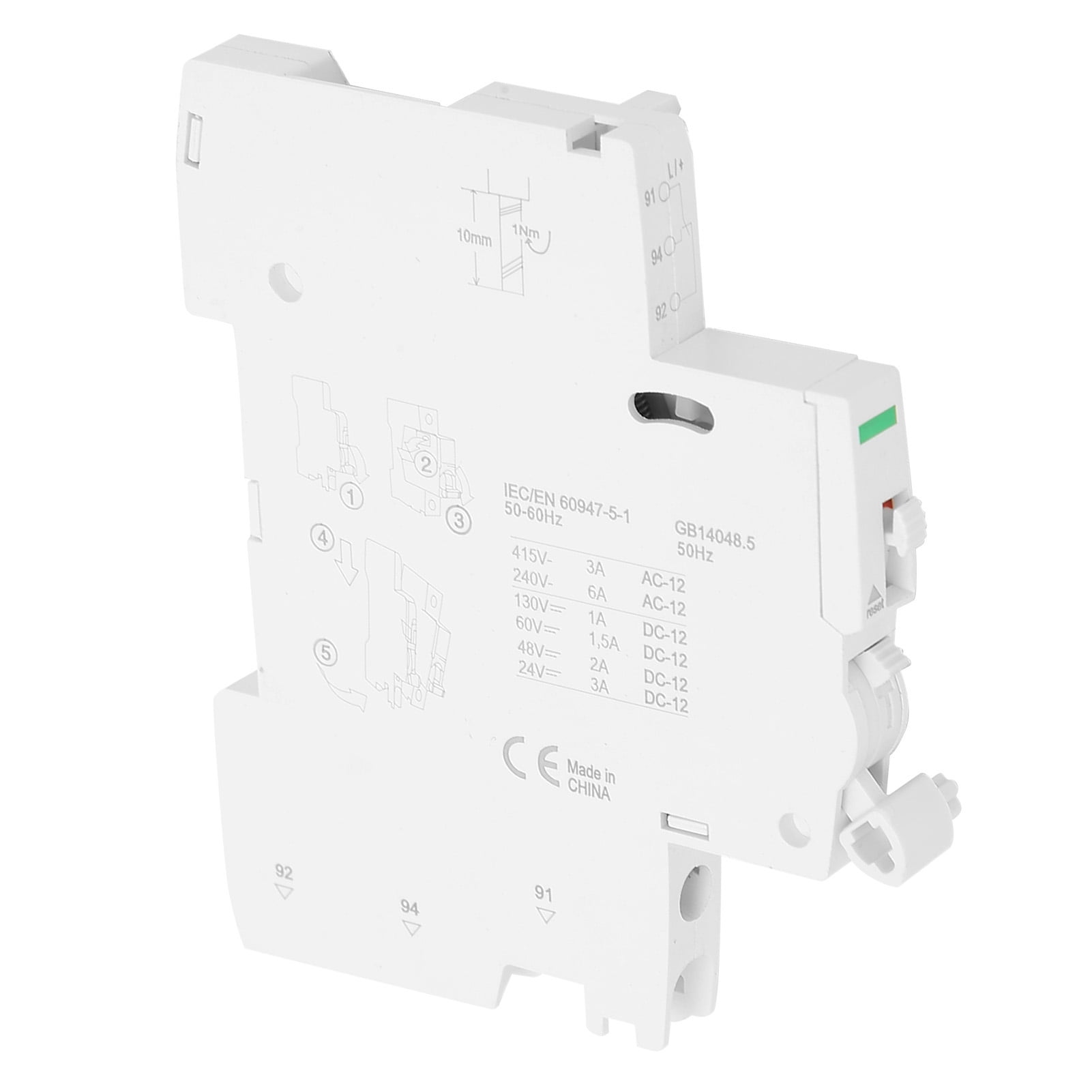 Circuit Breaker Alarm Contact Fit for Schneider IC65 AC240V/AC415V/DC130V/DC60V/DC48V/DC24V ...