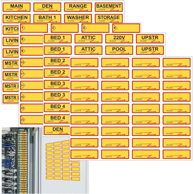Circuit Breaker Box Labels Weatherproof Fuse Box Stickers 0.5X1.5inch ...