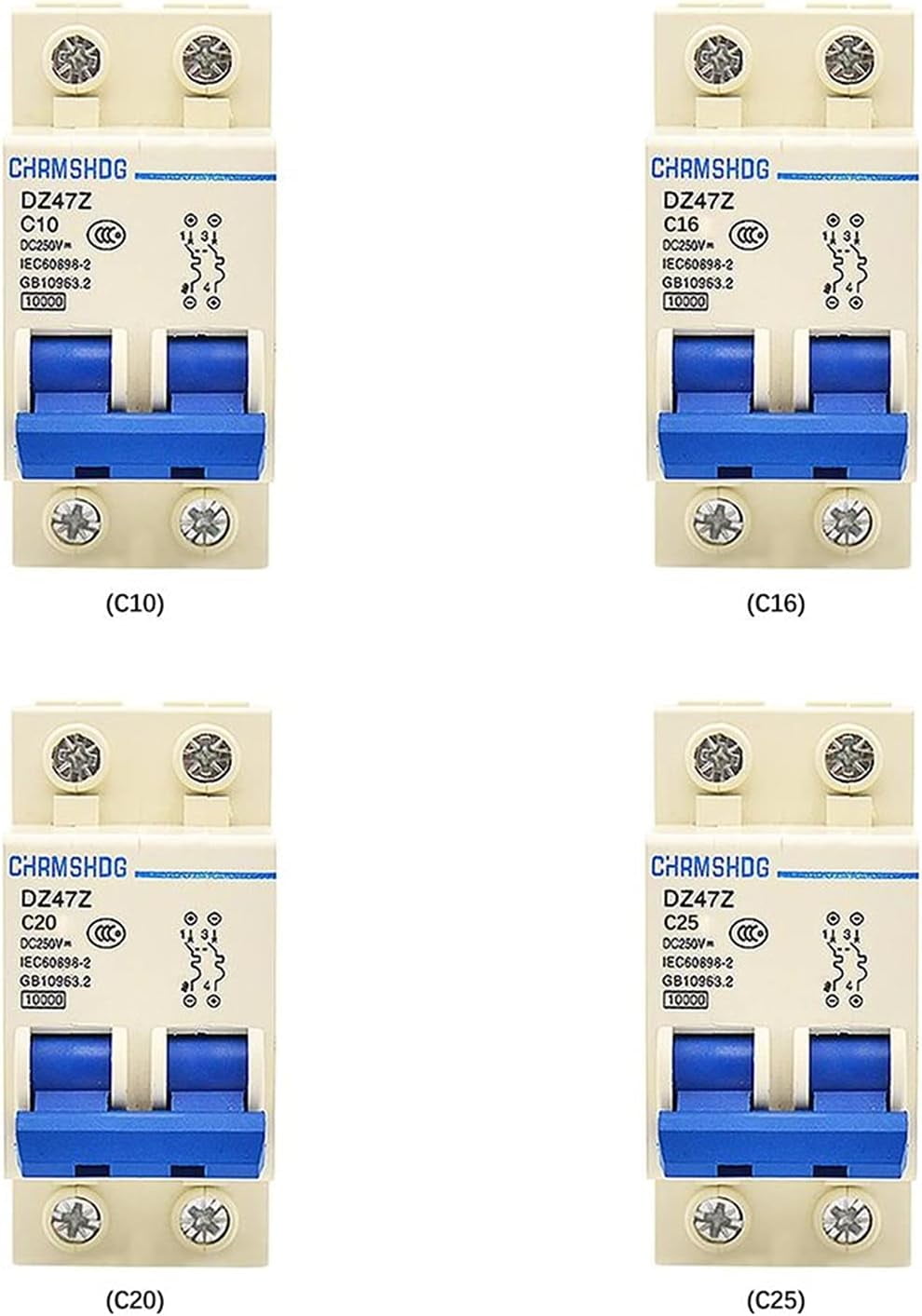 Circuit Breaker DZ47Z-63/2P 10A 16A 20A 25A Photovoltaic DC Circuit ...