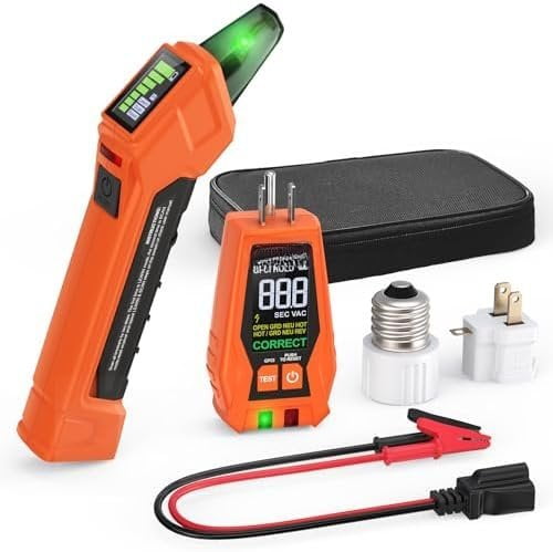 Circuit Breaker Finder Kit with GFCI Outlet Tester for 90-135V AC ...