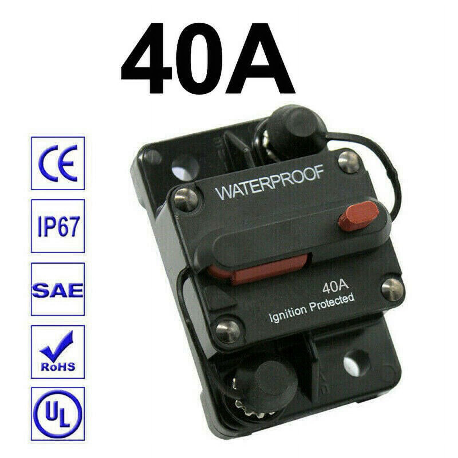 Circuit Breaker Fuse Audio Holder 30A-300A Manual Switch 12-48V DC for ...