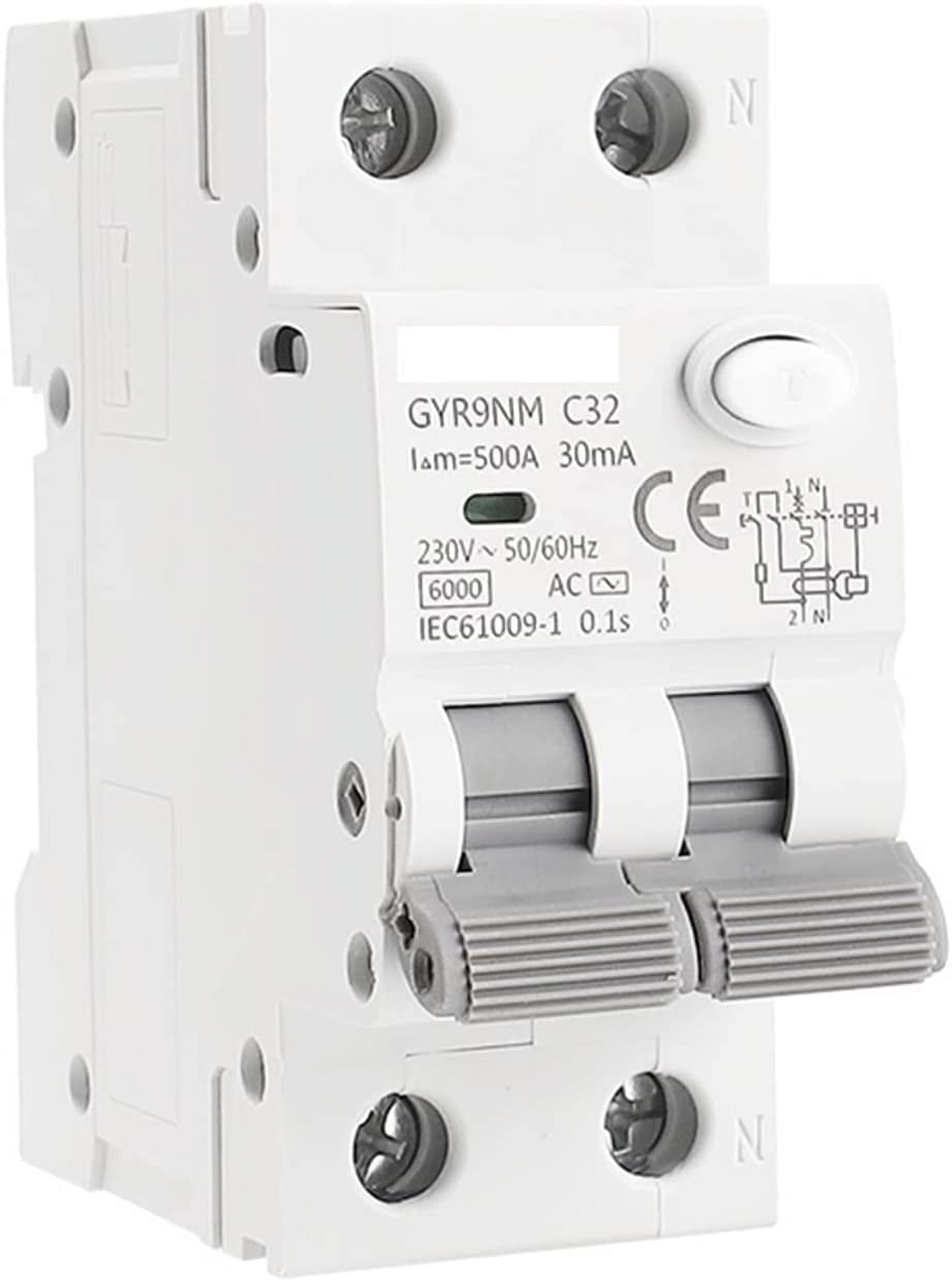 Circuit Breaker GYR9NM 230V RCBO 6KA MCB Residual Current Circuit Breaker with Overcurrent and ...