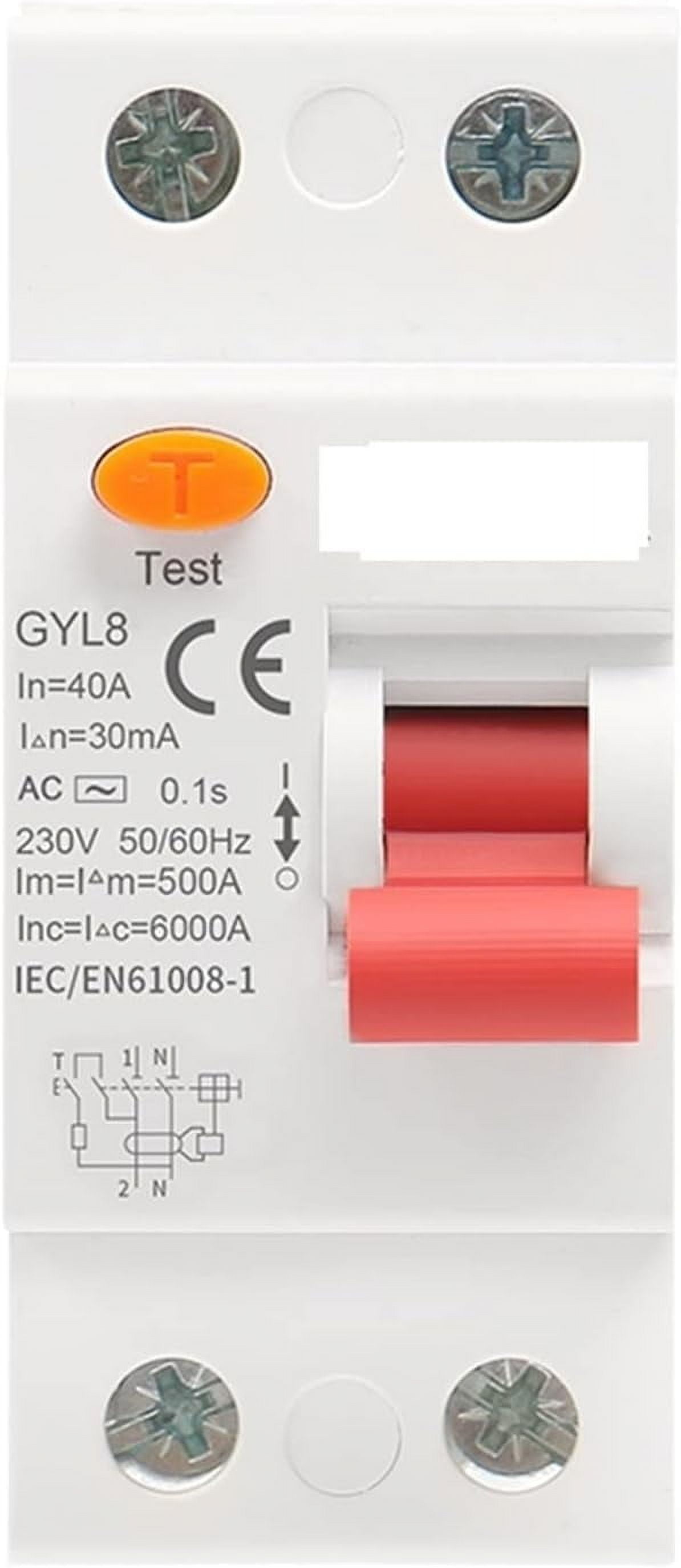 Circuit Breaker Gyl8 ac Type RCD ELCB RCCB DIN Rail Residual Circuit ...