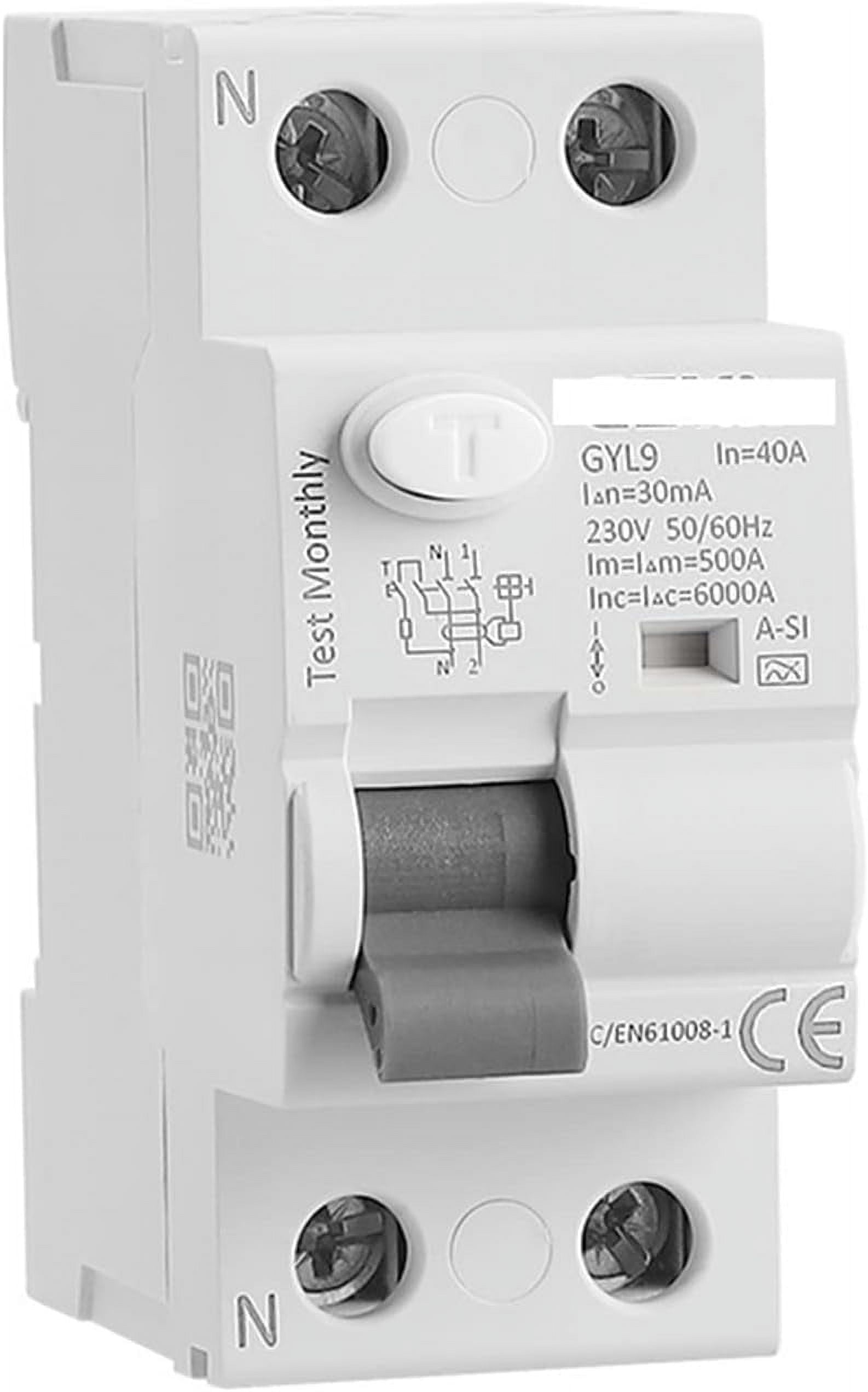 Circuit Breaker Gyl9 a-Si Tap Time Delayed RCD RCCB ELCB ...