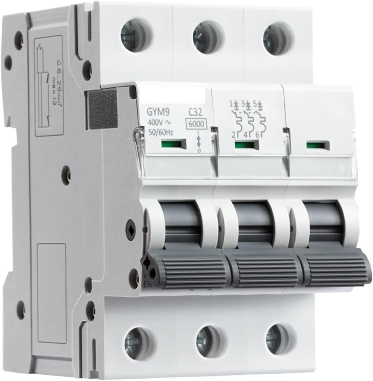 Circuit Breaker Gym9 3p 6ka MCB Din Rail Circuit Breaker 6a-63a AC Typ ...