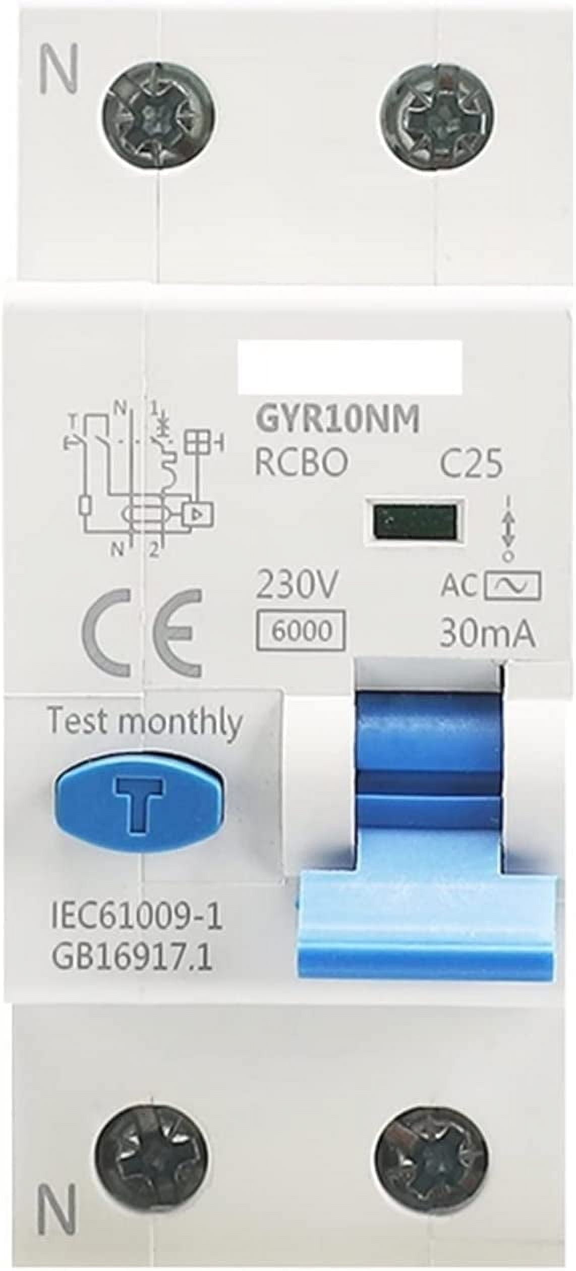 Circuit Breaker Gyr10nm ac Type Rcbo MAGETIC Type Residual Current ...