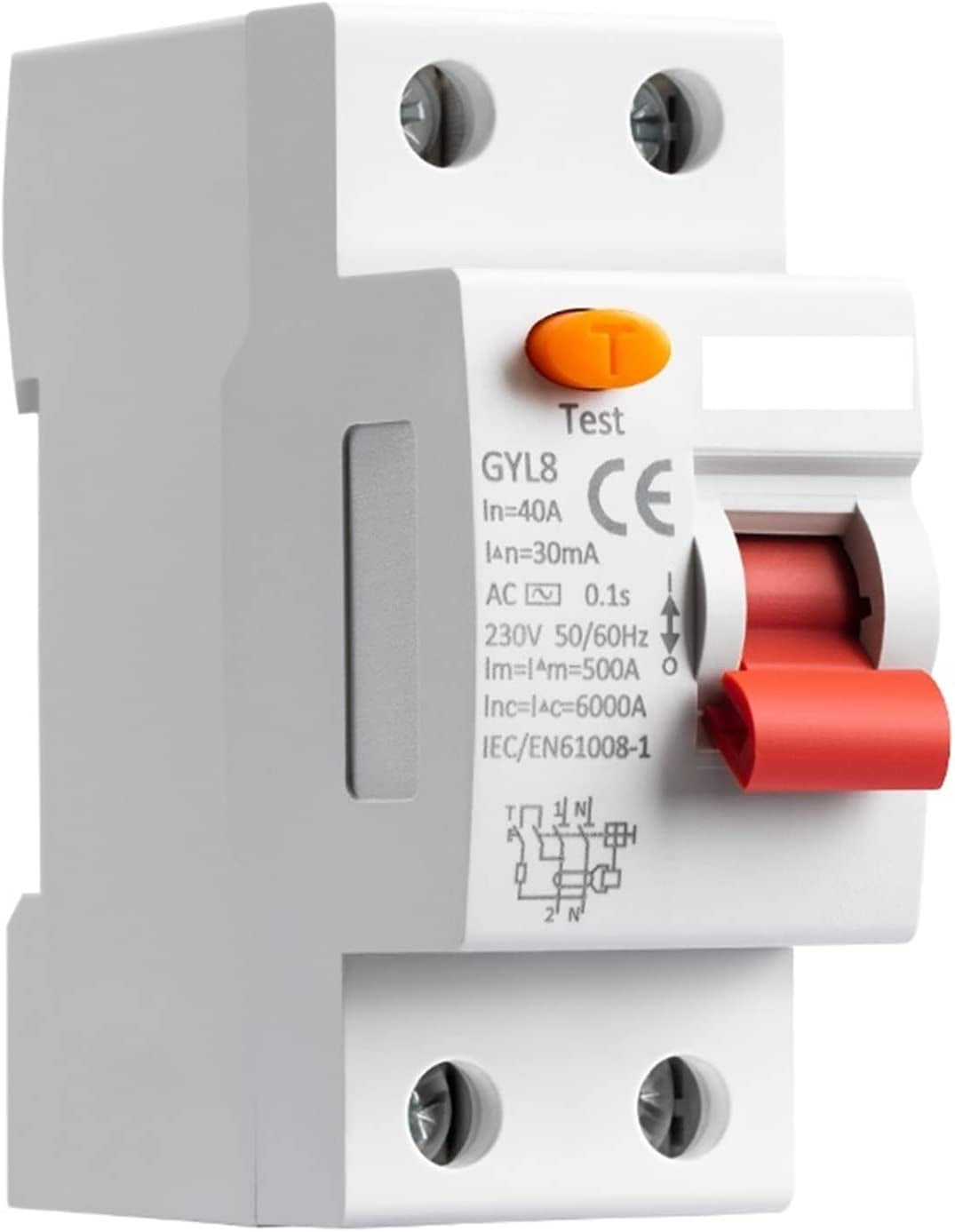 Circuit Breaker Residual Current Conductor electromagnetic AC Type RCD ...